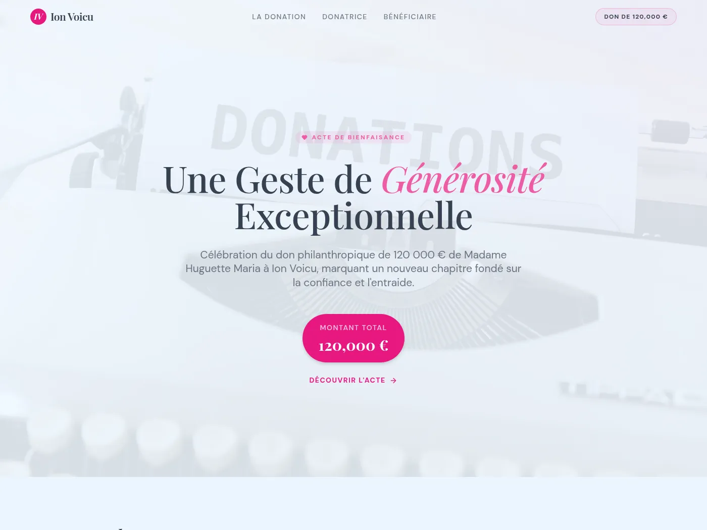 Ion Voicu Donation Site