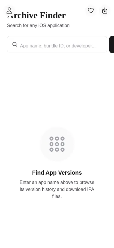 iOS App Archive Finder