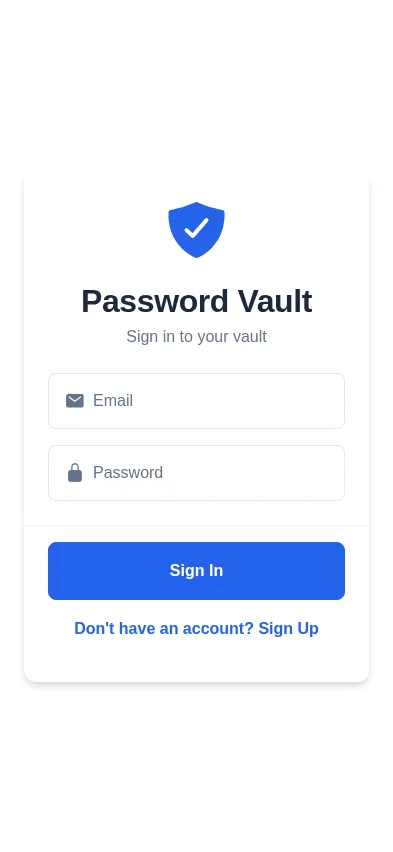 iOS Password Vault