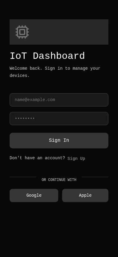 IoT Control Dashboard