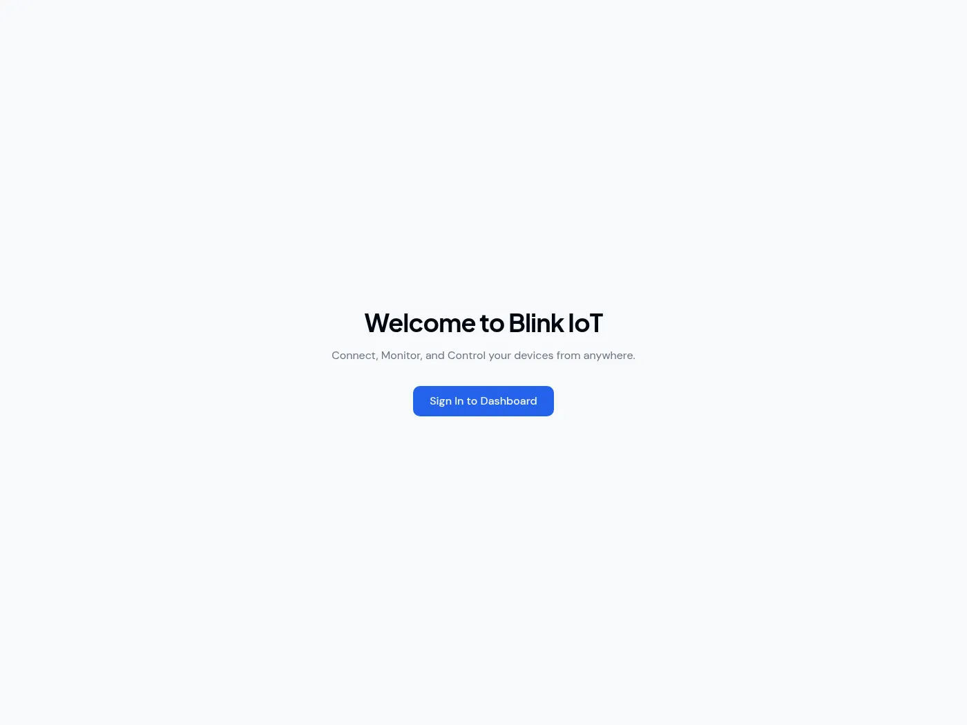 IoT Connect Dashboard