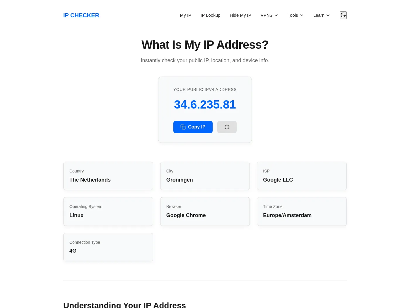 IP Finder – Fast & Minimal