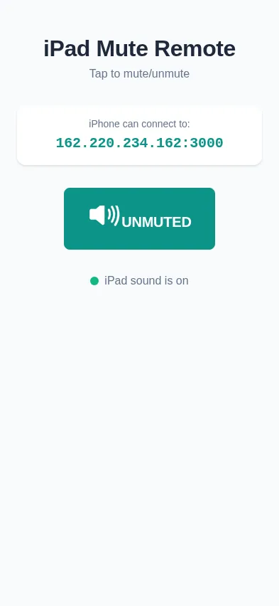 iPad Mute Remote