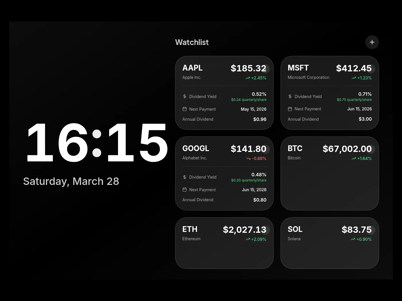 iPad StandBy Web App