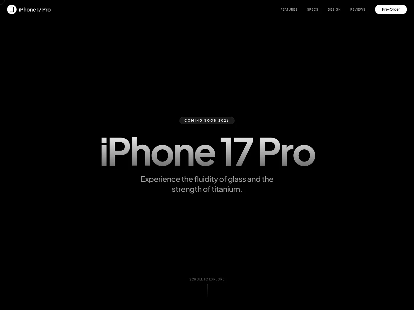 iPhone 17 Pro 3D Showcase