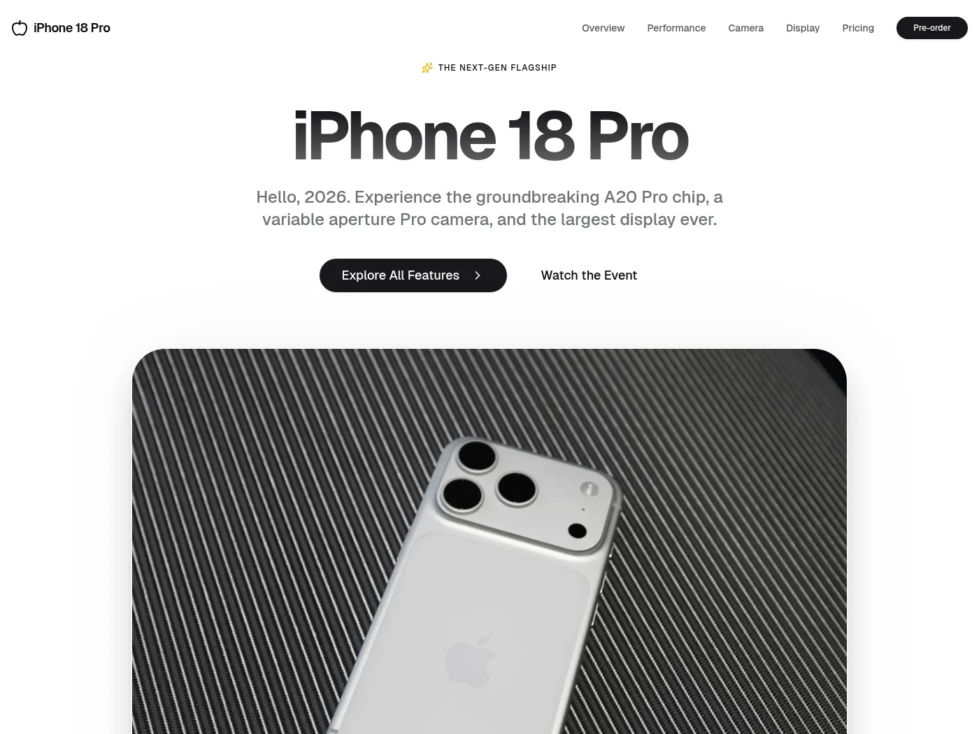 iPhone 18 Pro Preview