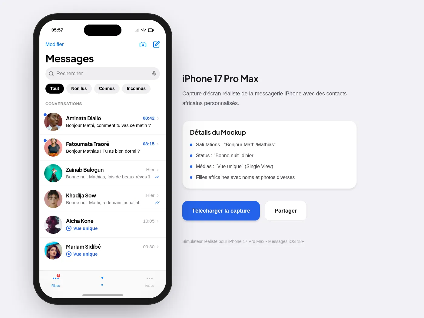 iPhone Chat Mockup