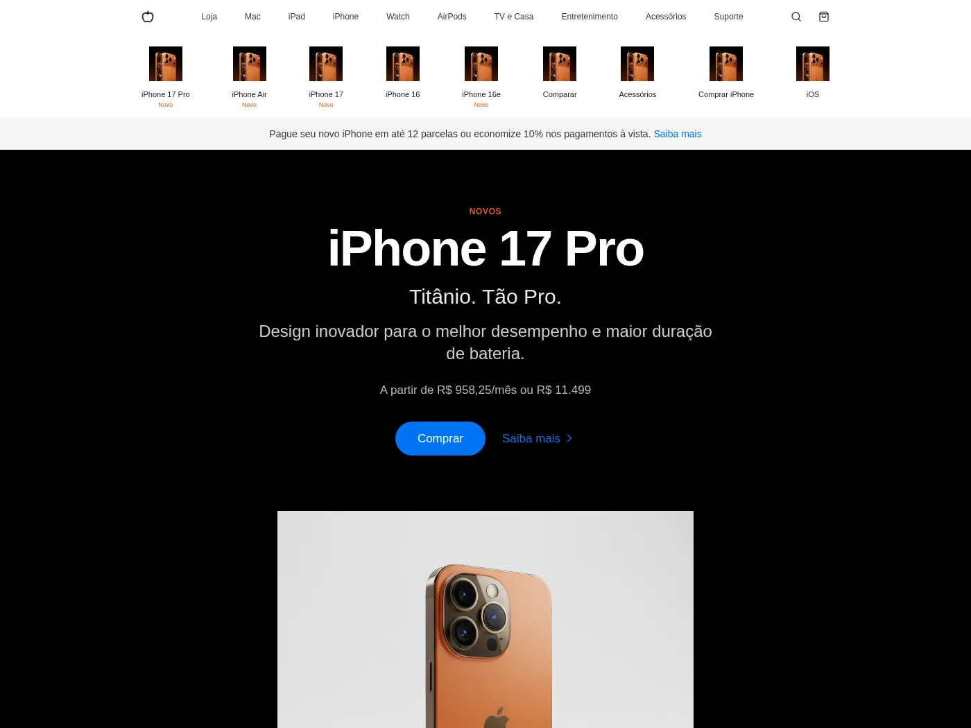iPhone Landing Clone