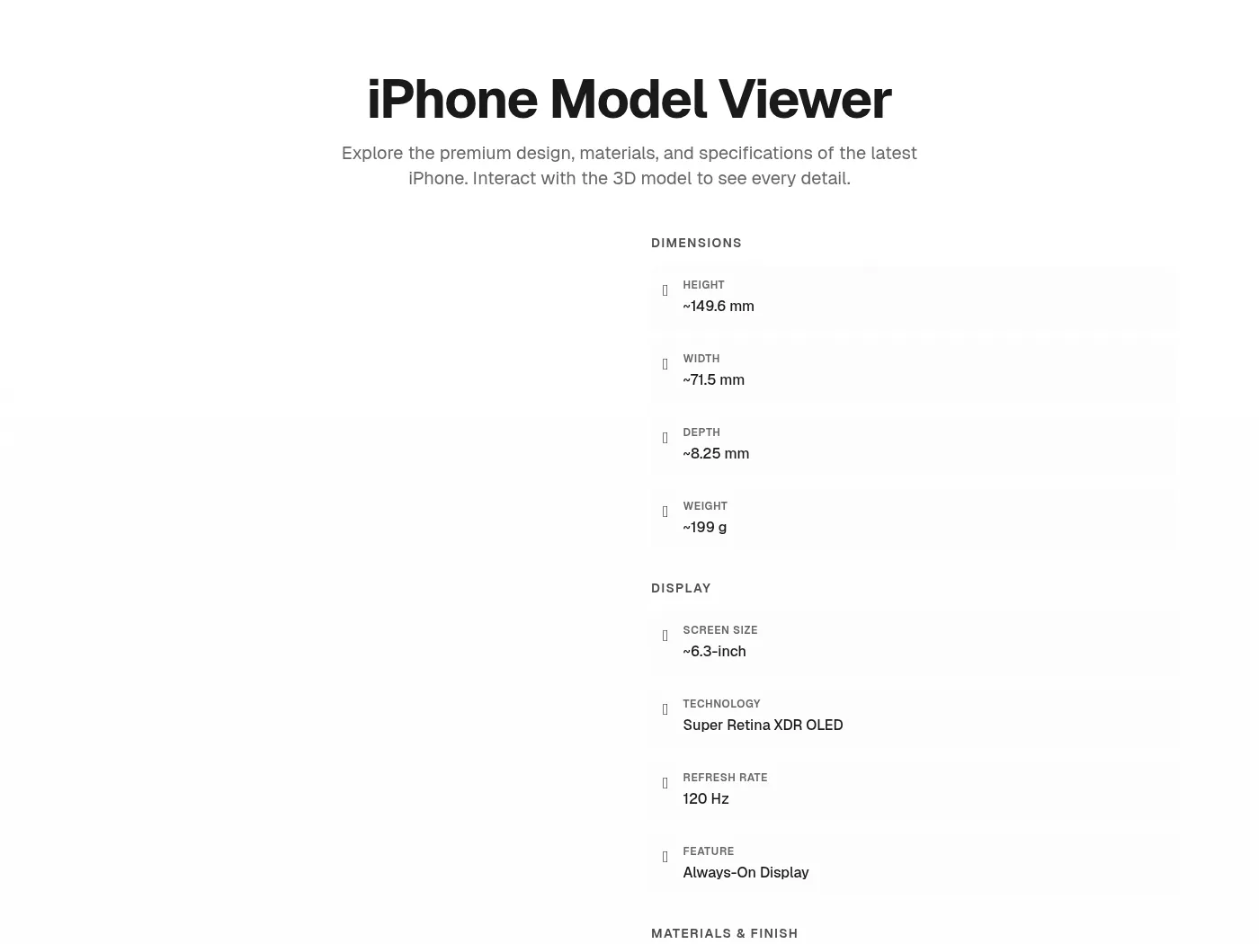 iPhone Model Viewer