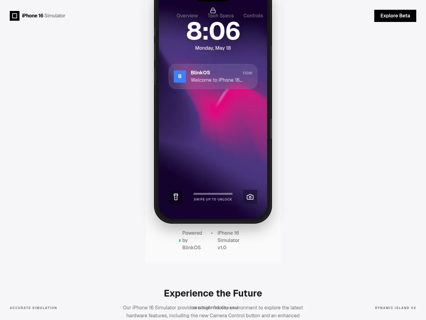 iPhone 16 Simulator