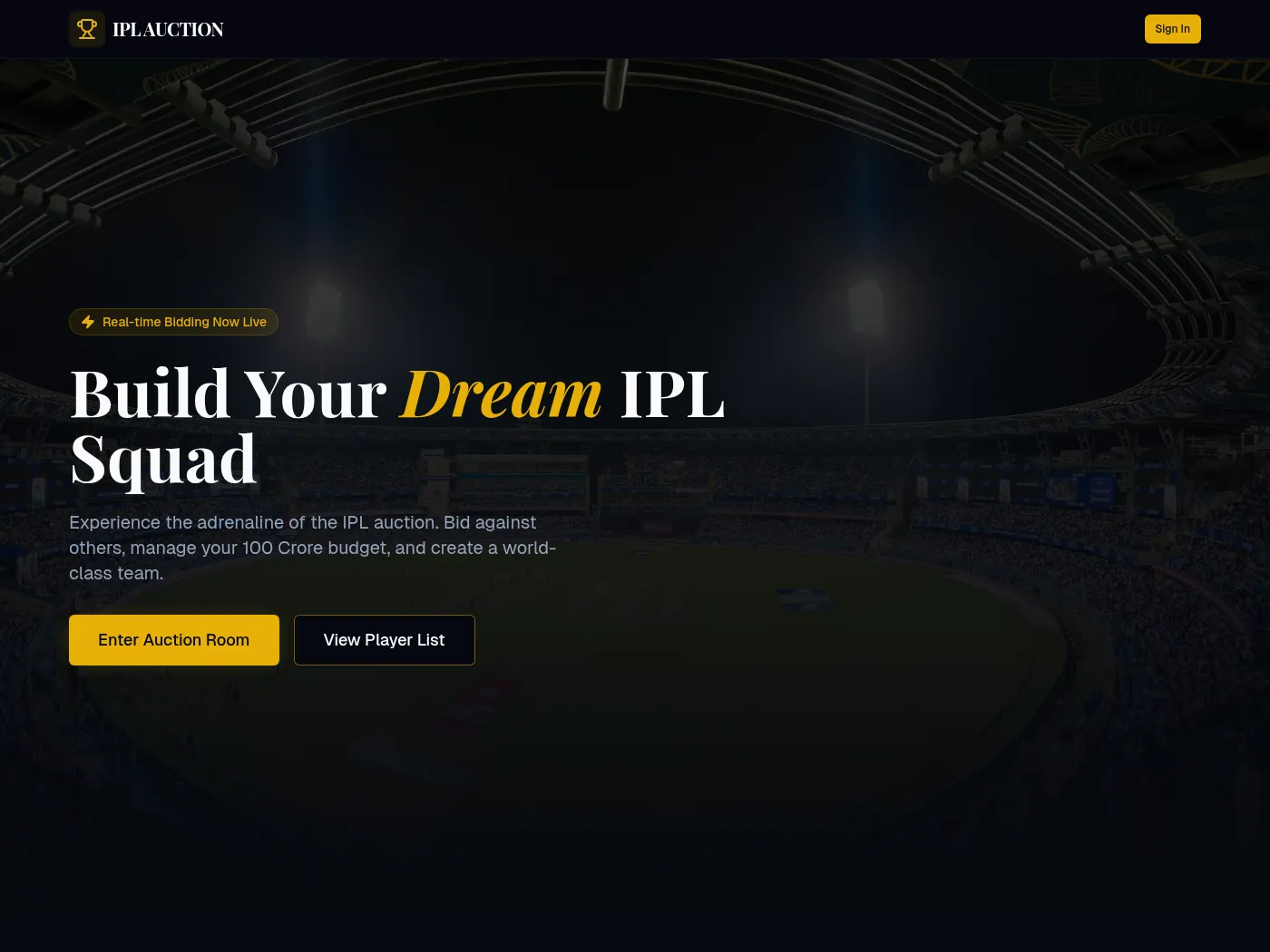 IPL Auction Portal