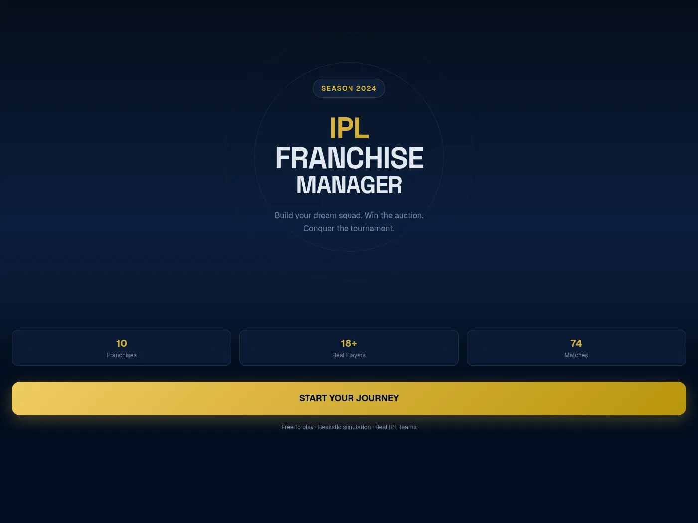 IPL Franchise Cricket Manager