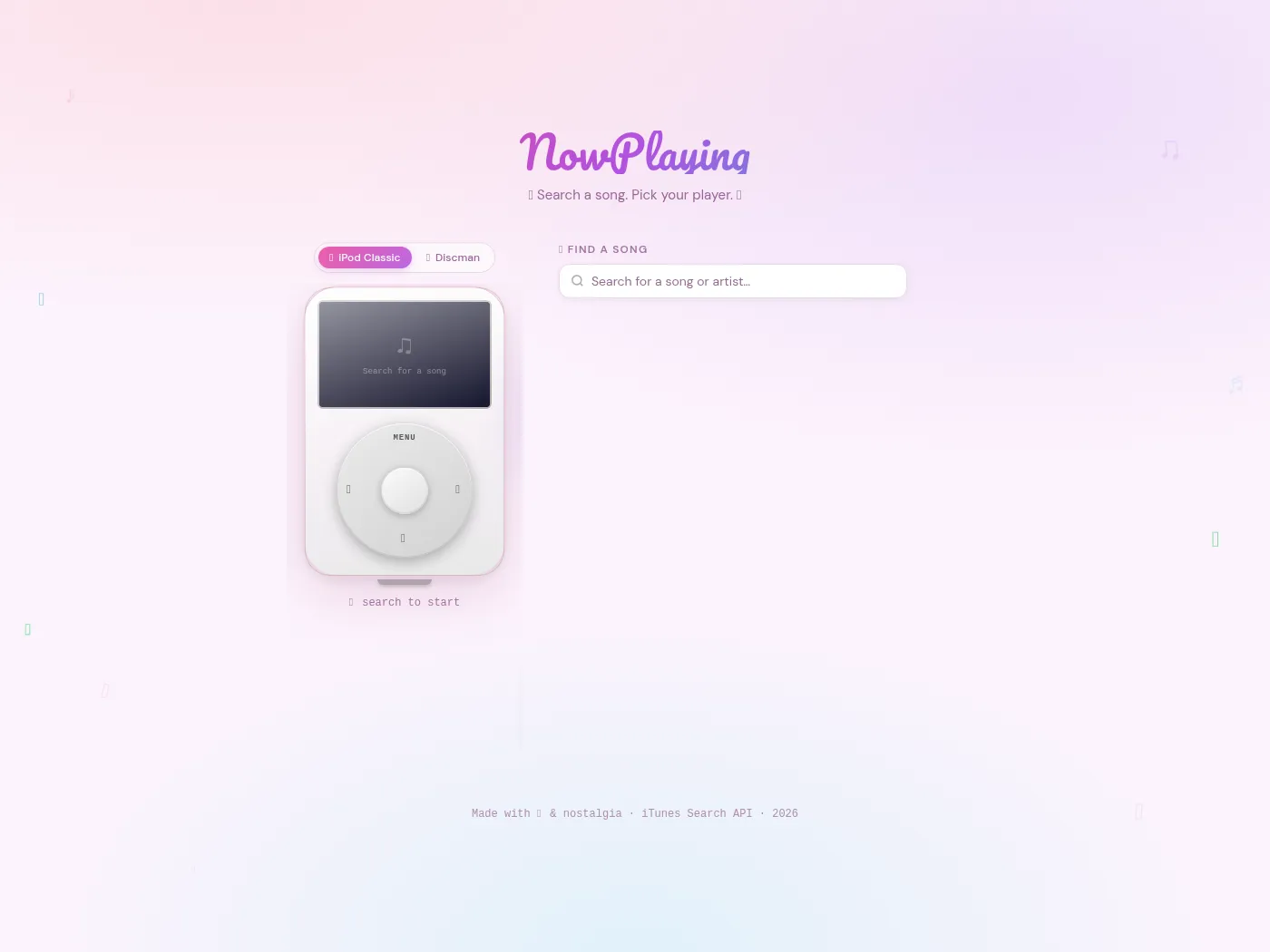 NowPlaying iPod and Discman