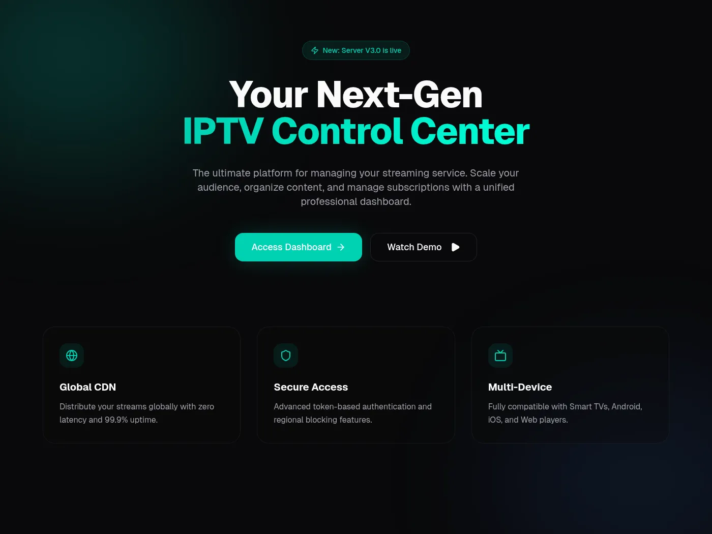IPTV Control Panel
