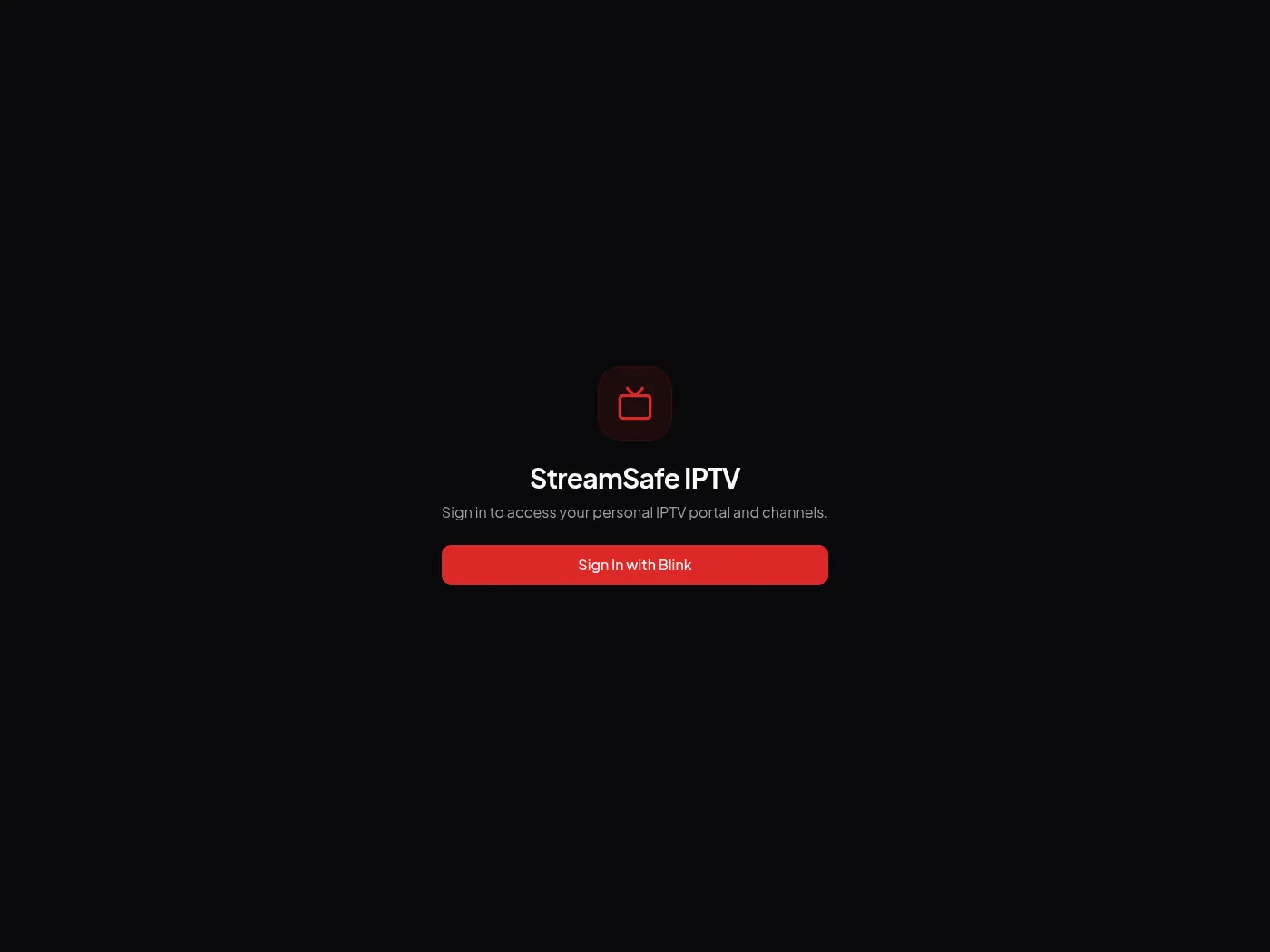 StreamSafe IPTV Portal