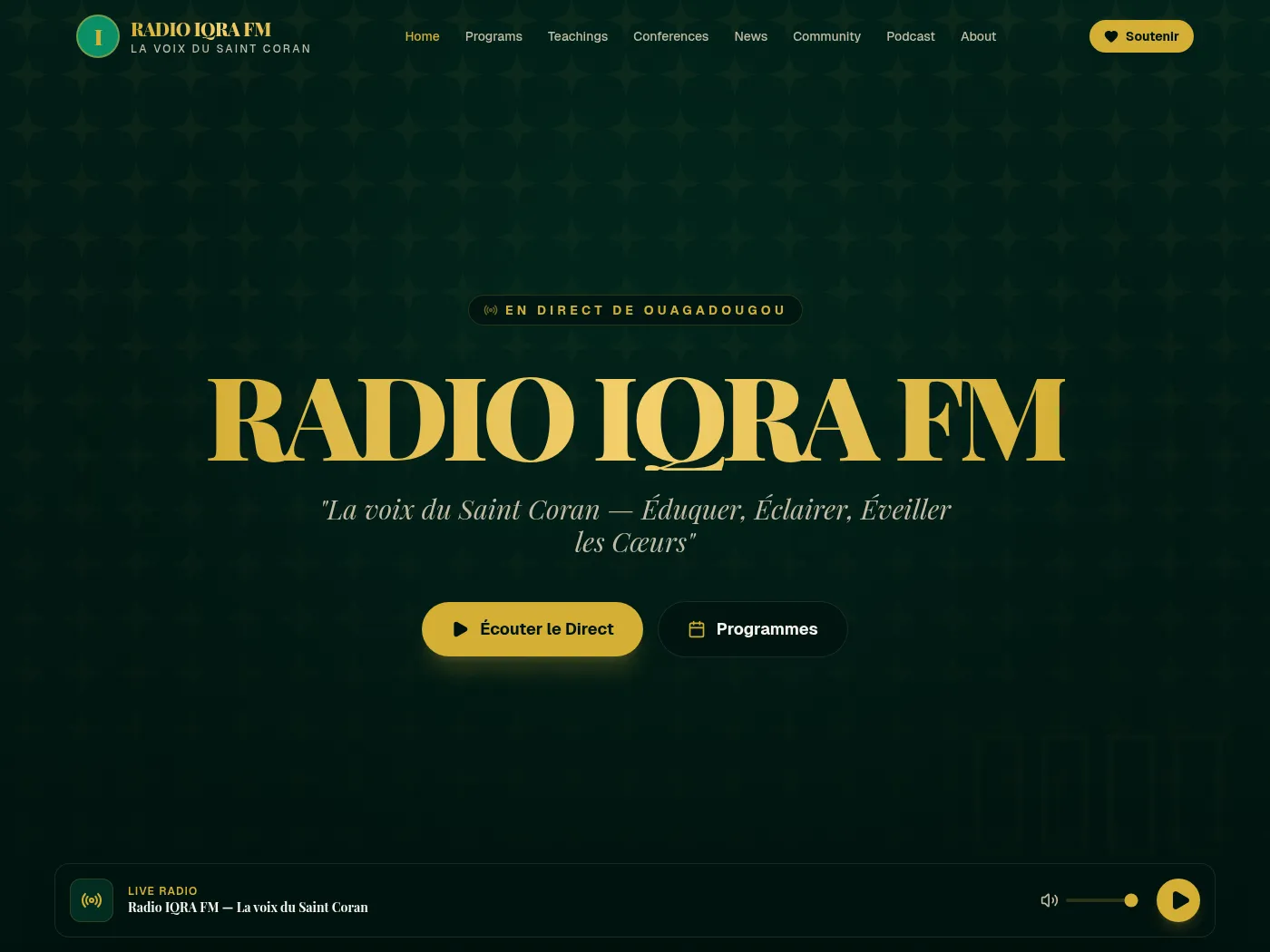 IQRA FM Islamic Radio Site