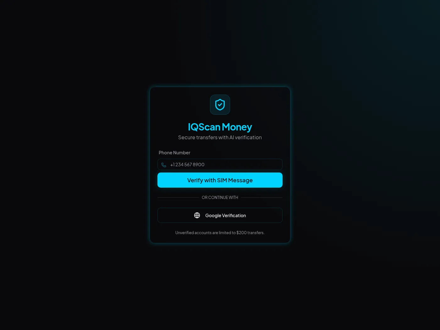 IQScan Money Transfer