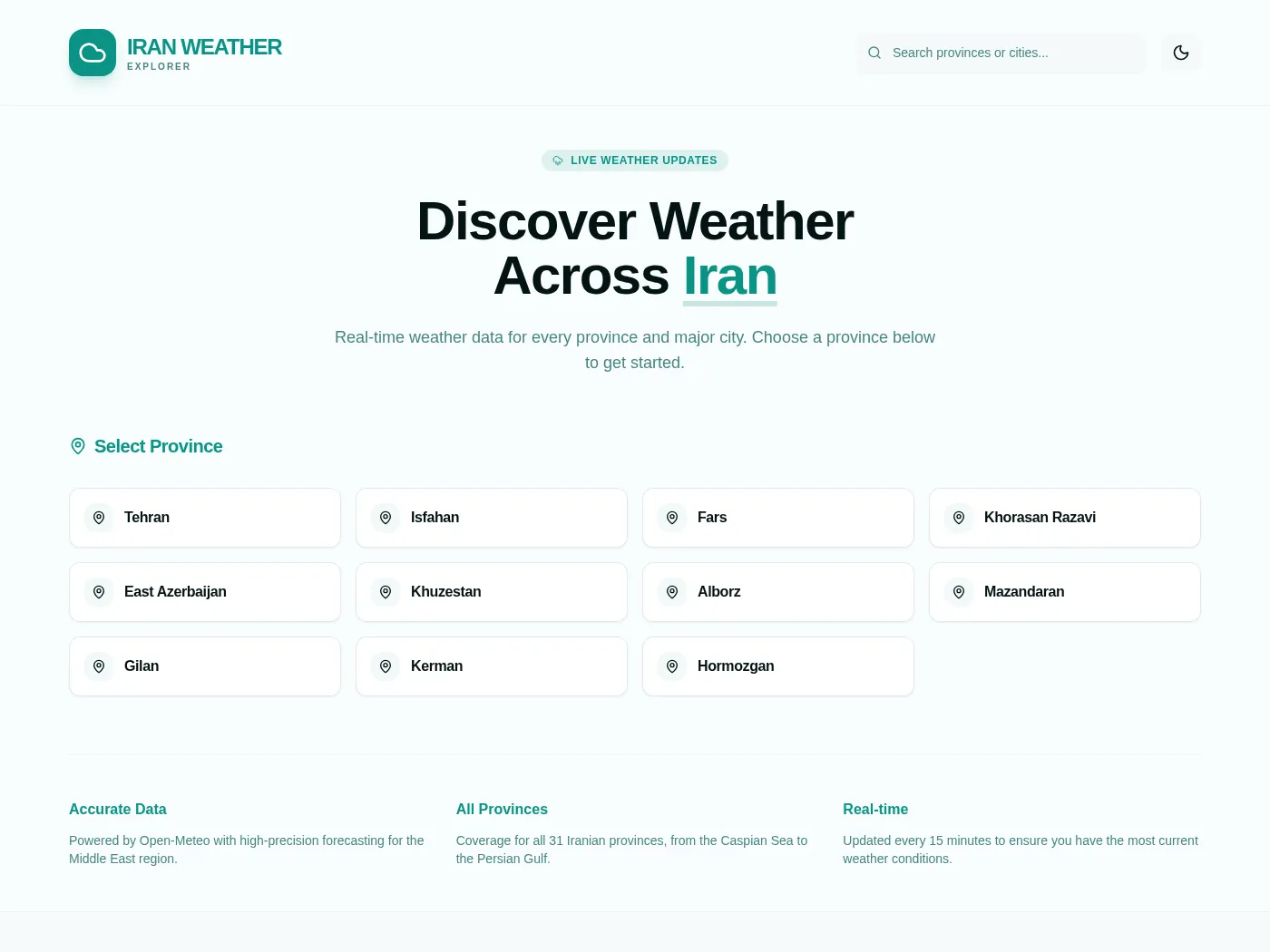 Iran Weather Explorer
