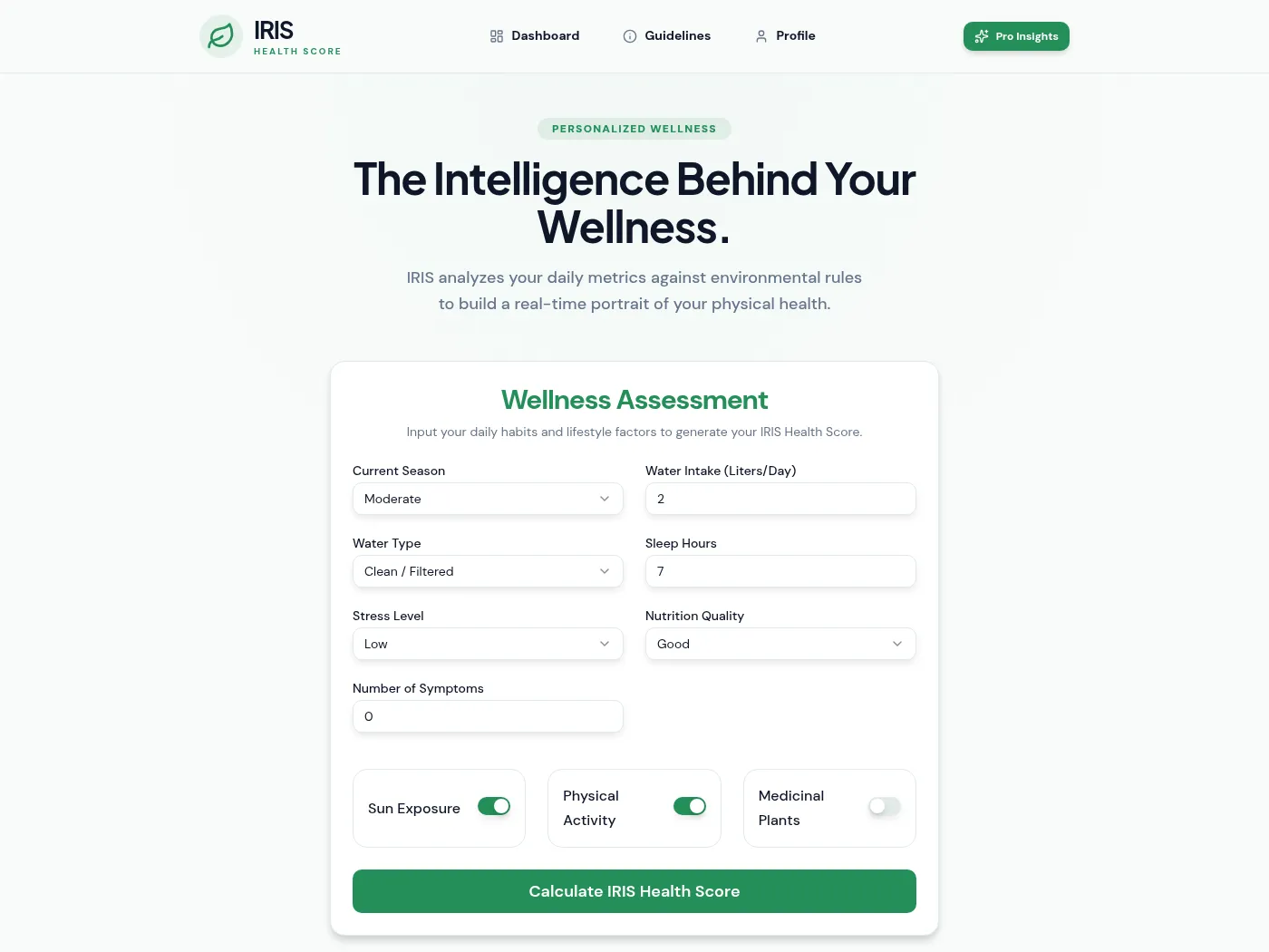 IRIS Health Score