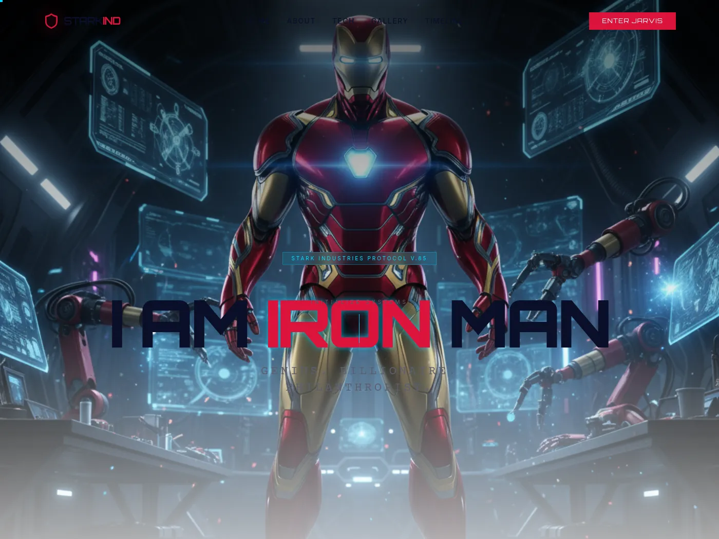 Iron Man Landing Page