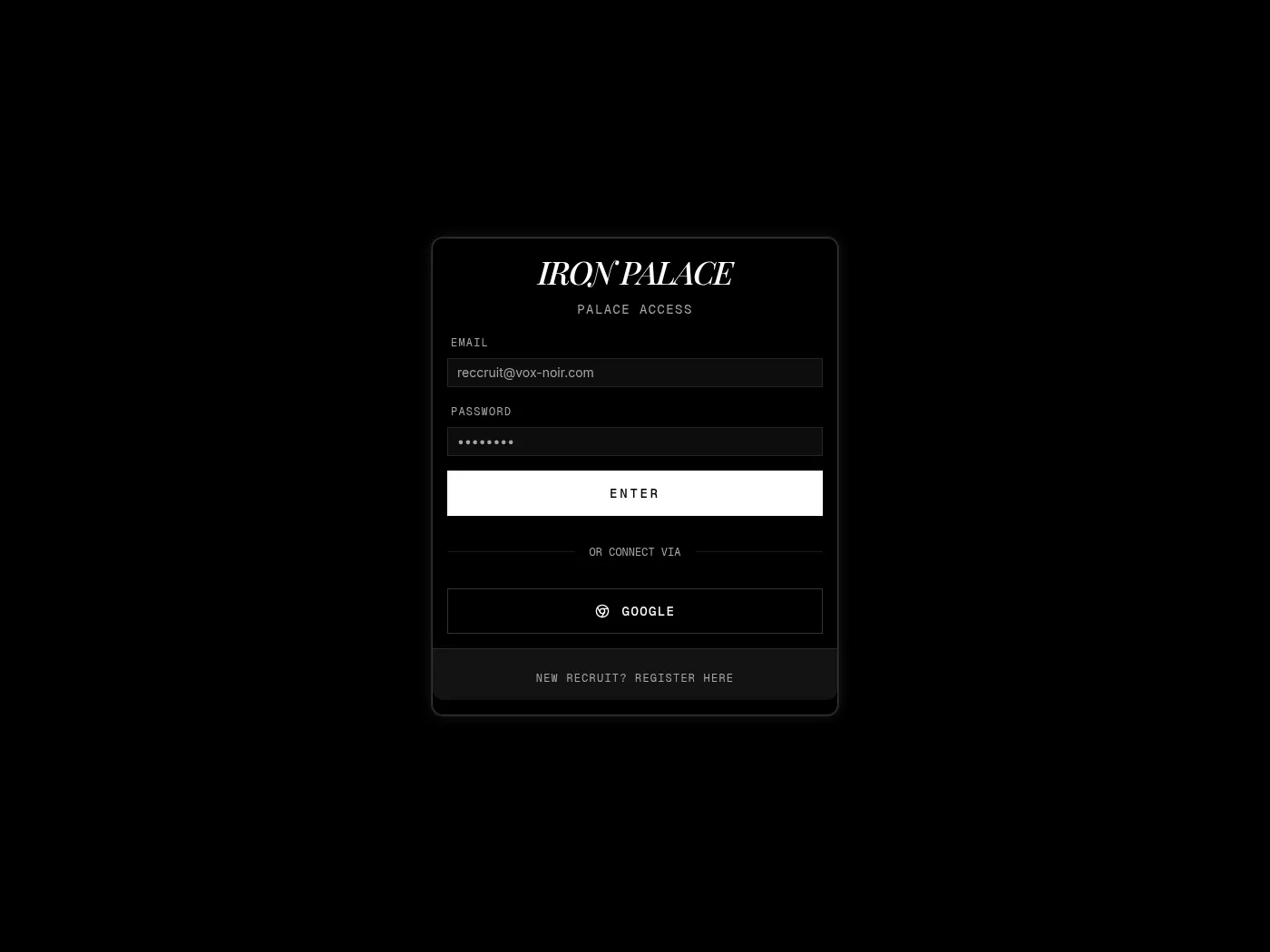 Iron Palace Tracker
