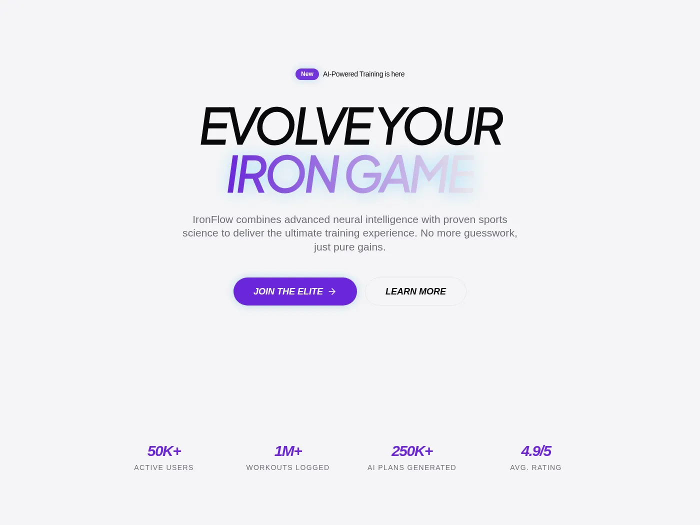 IronFlow AI Gym App