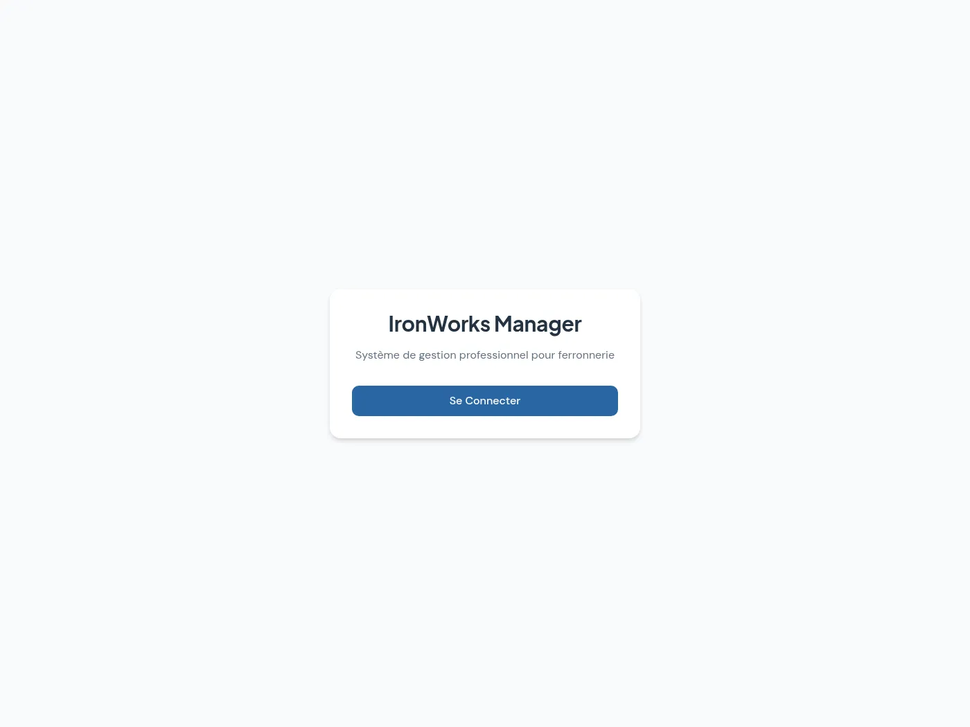 IronWorks Manager