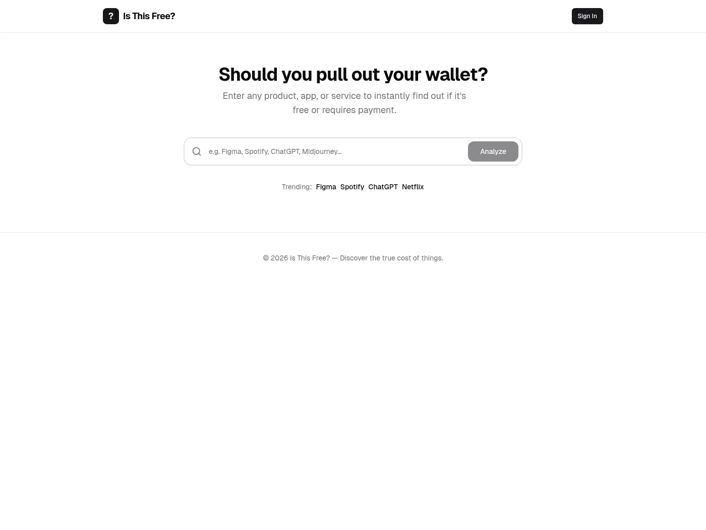 Is This Free?