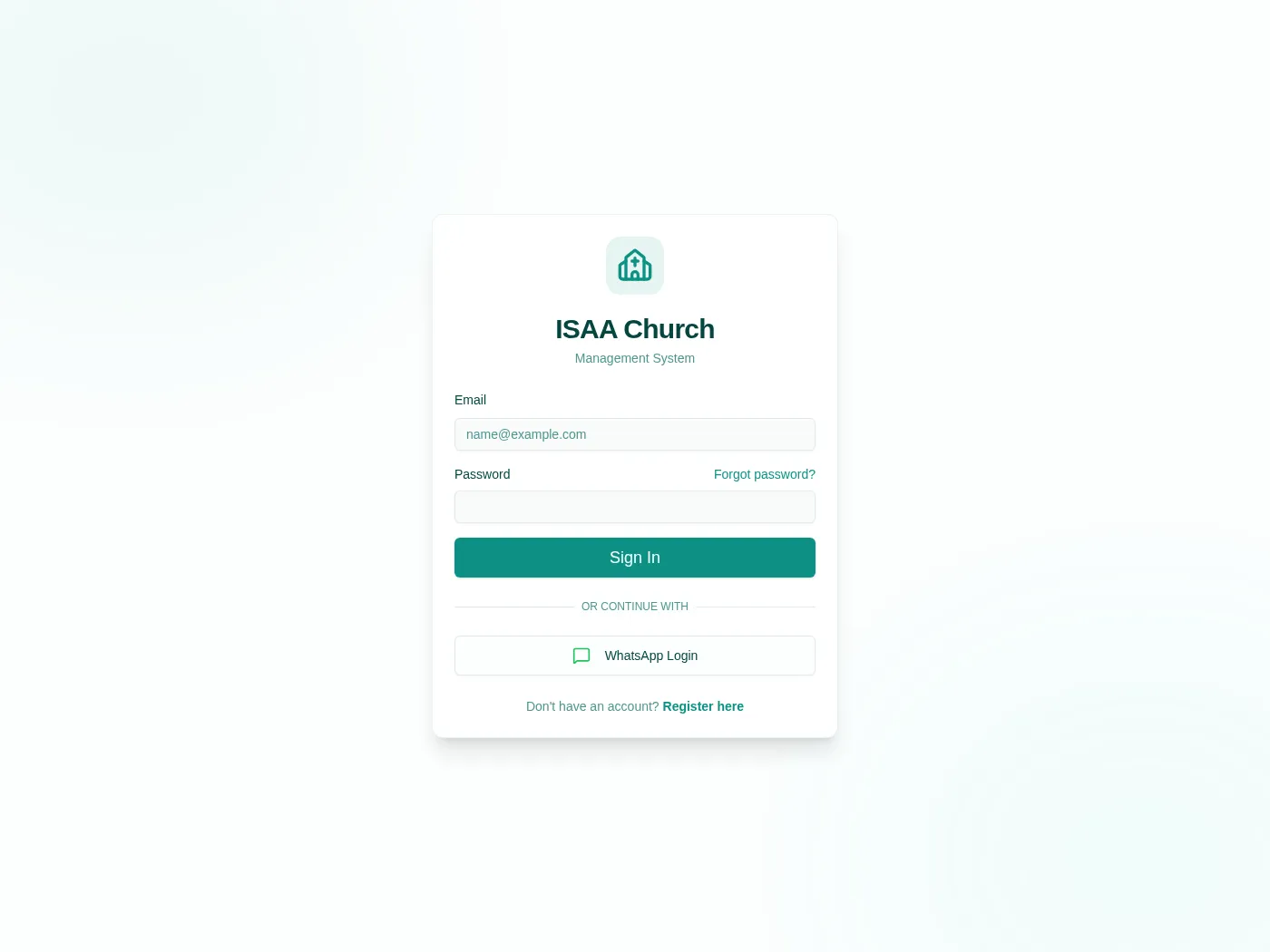 ISAA Church Management System