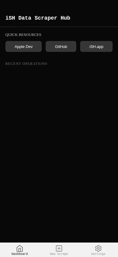 iSH Data Scraper Hub