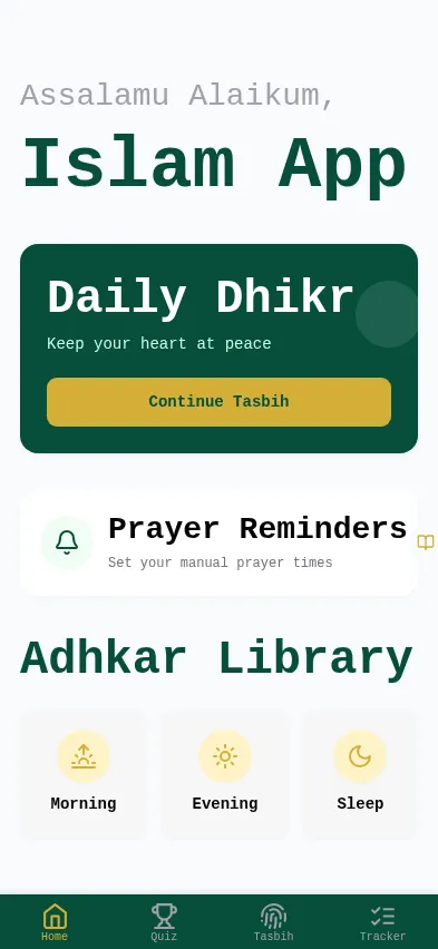 Islam App Dashboard