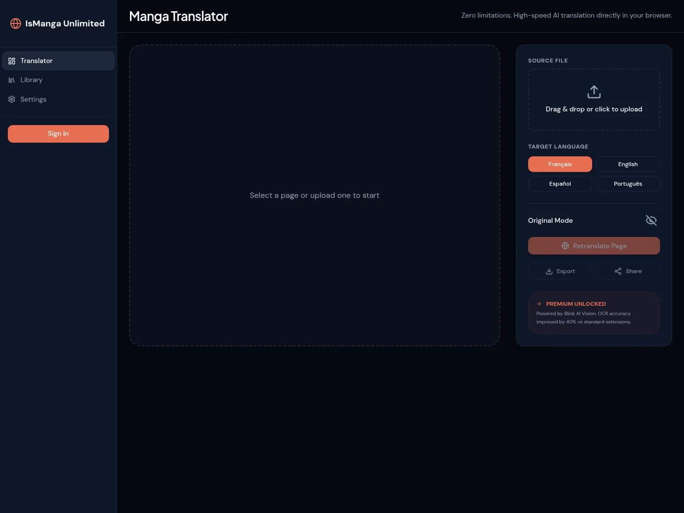 IsManga Extension Clone
