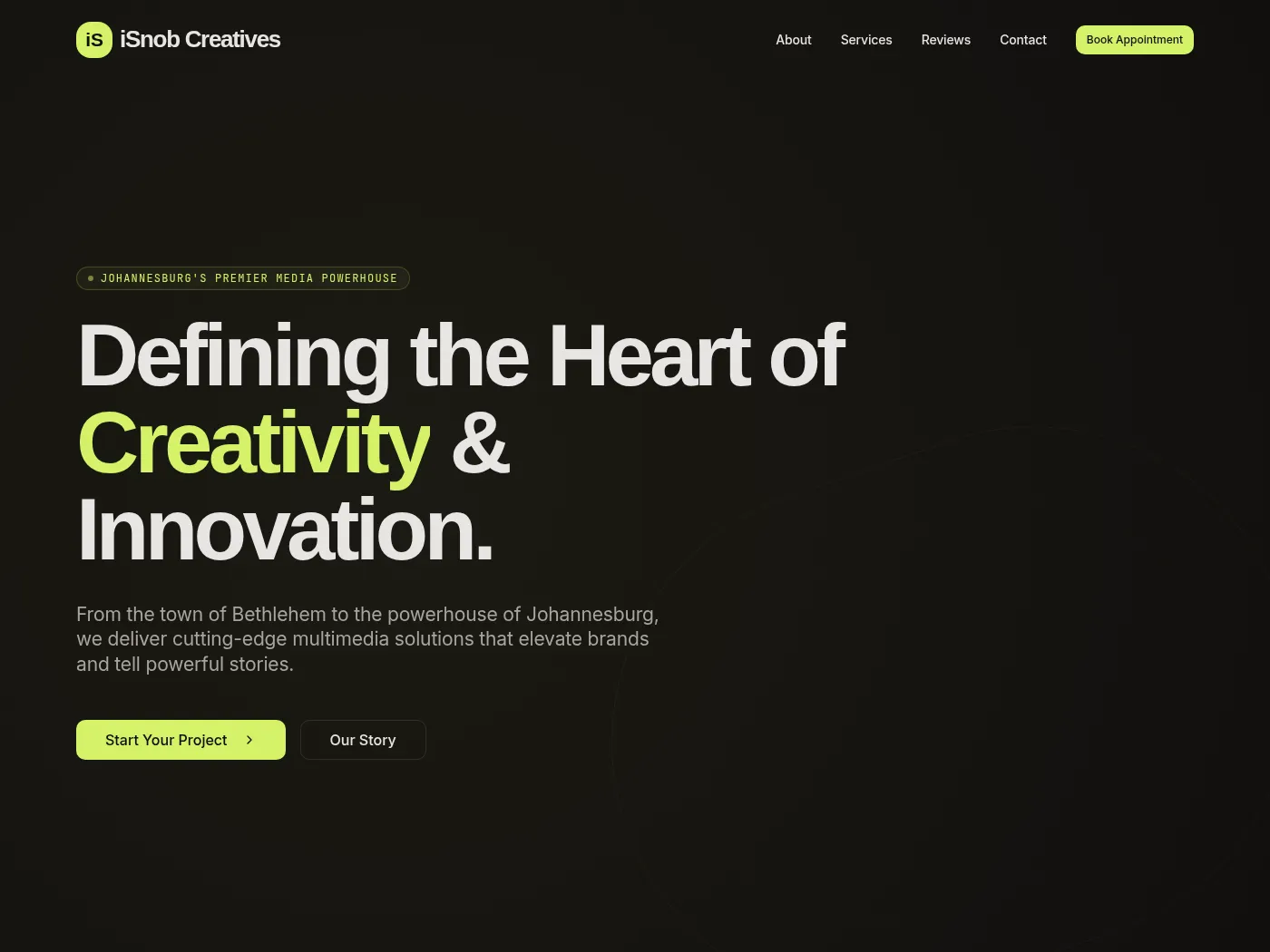 iSnob Creatives Profile Site