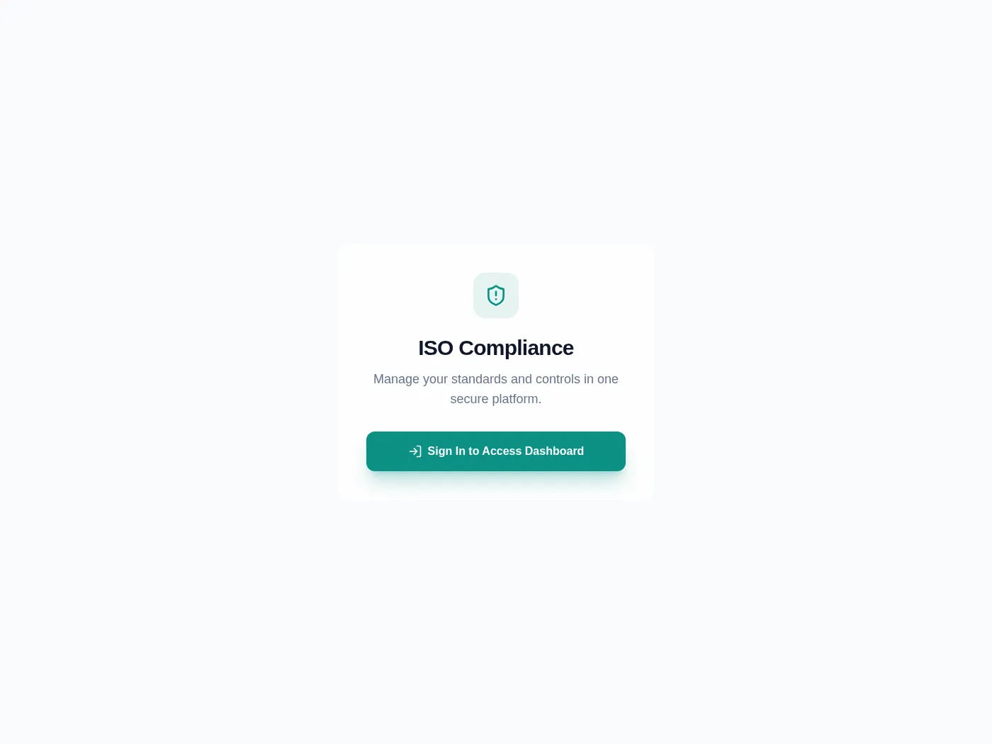 ISO Compliance Dashboard