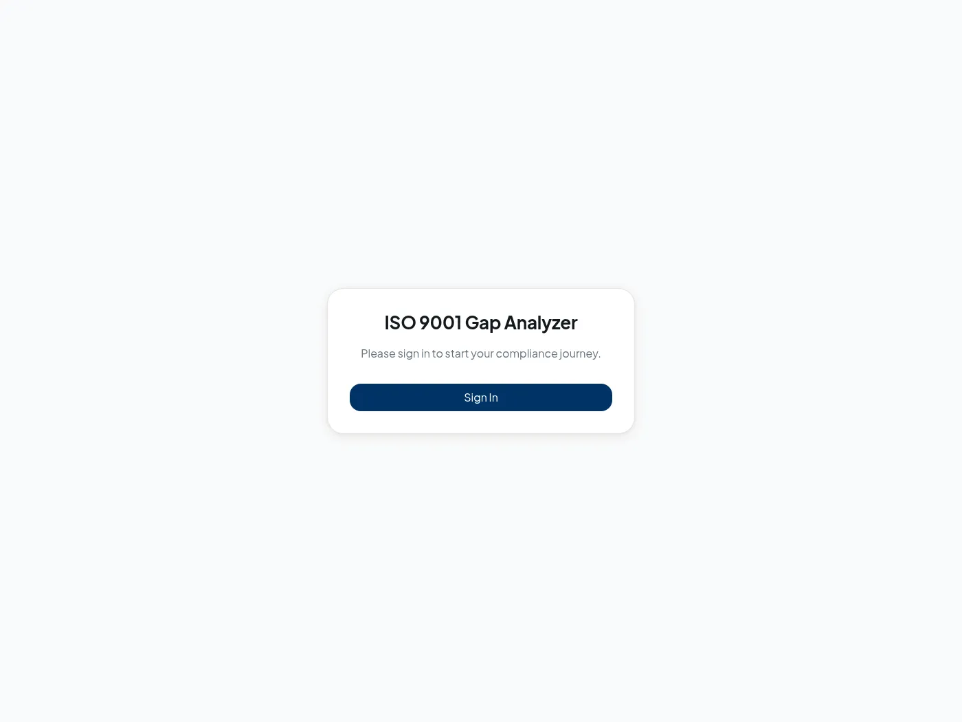 ISO 9001 Gap Analyzer