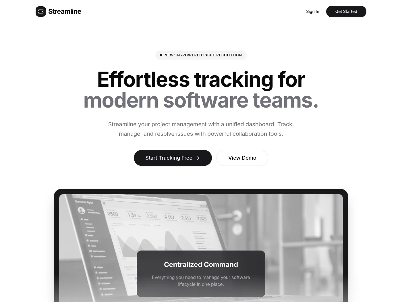 Streamline Issue Tracker