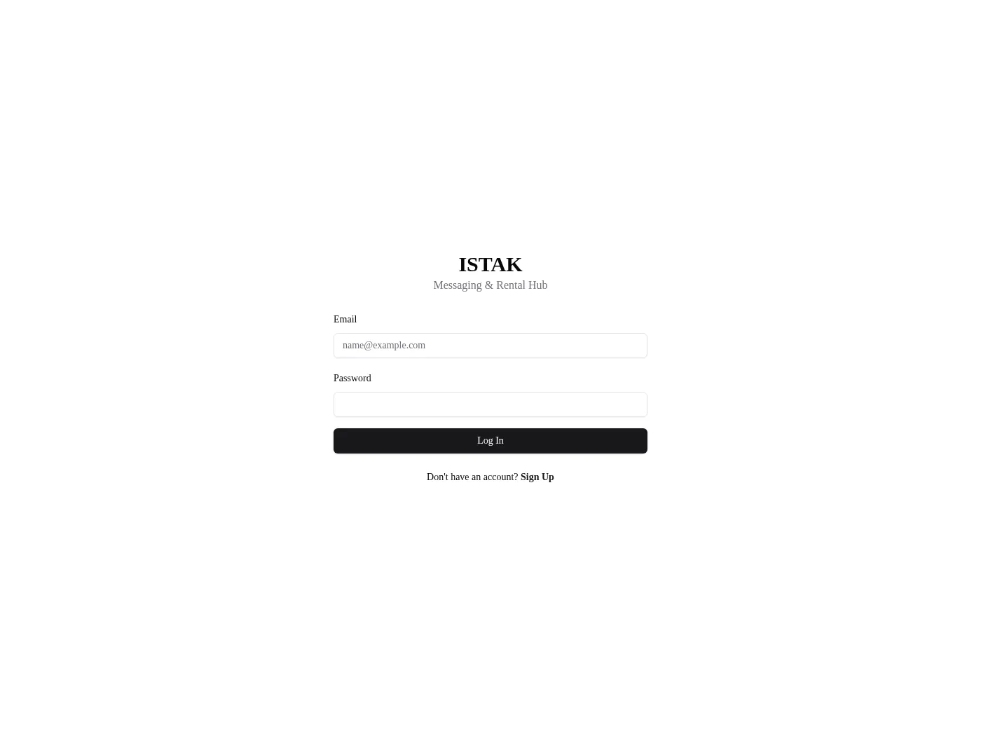 ISTAK Messaging & Rental Hub