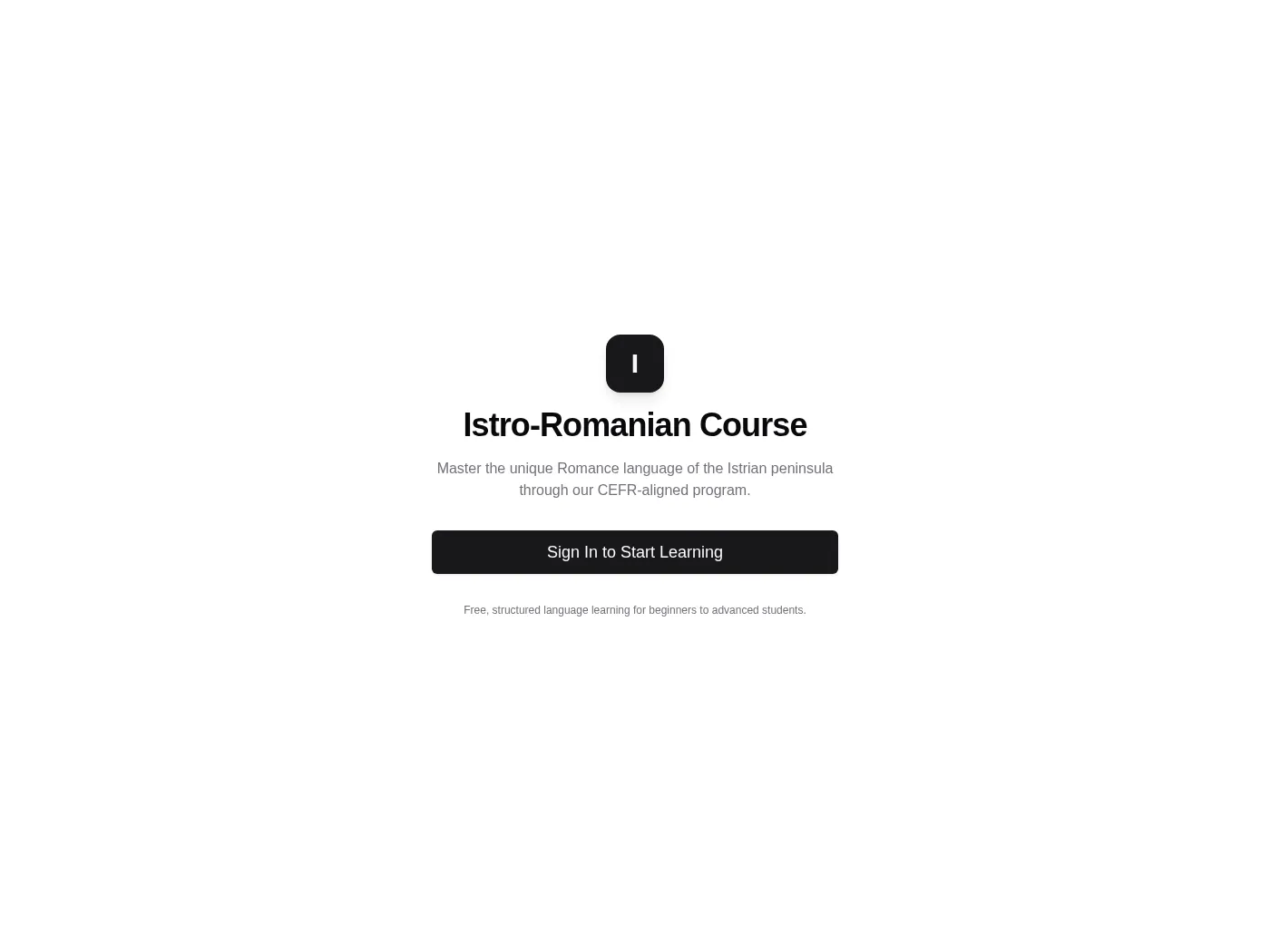 Istro-Romanian Course Builder