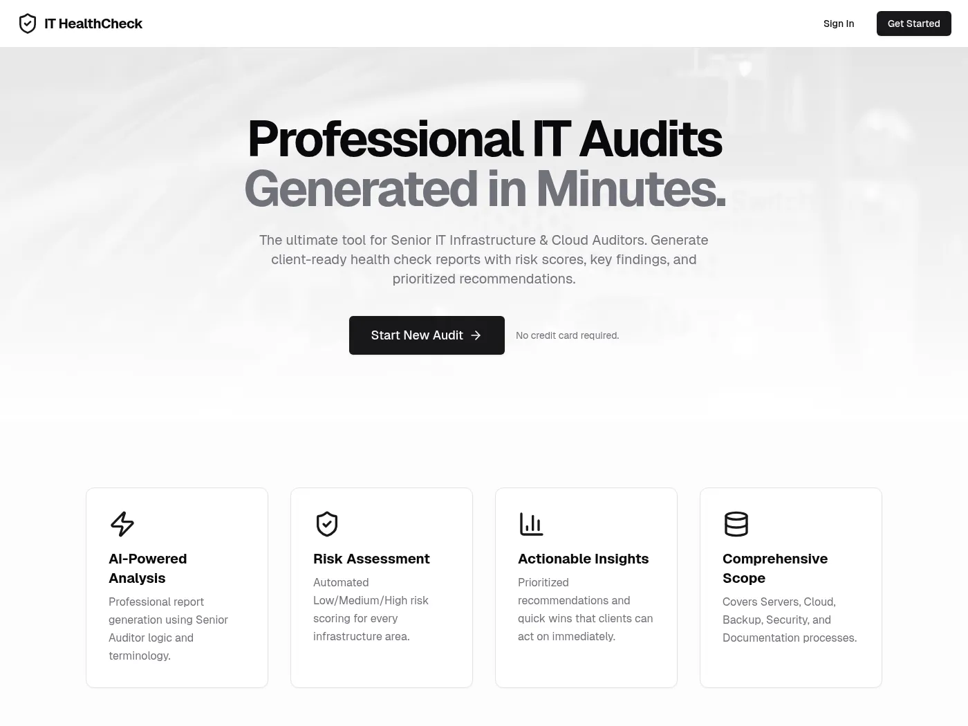 IT HealthCheck Report Builder
