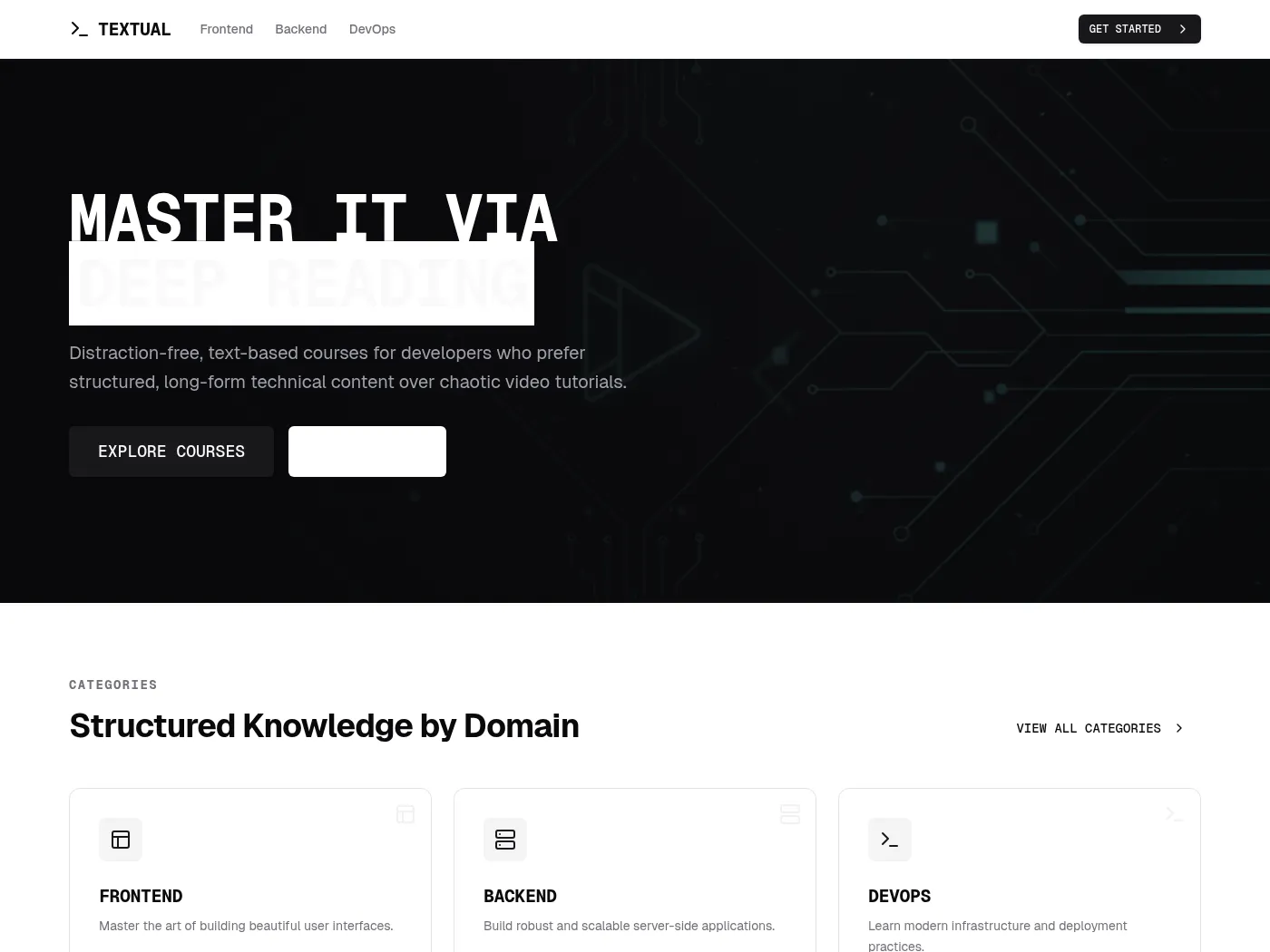 Textual IT Course Platform