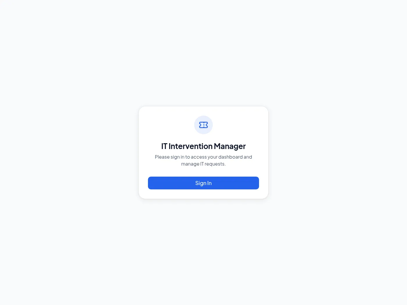IT Intervention Manager
