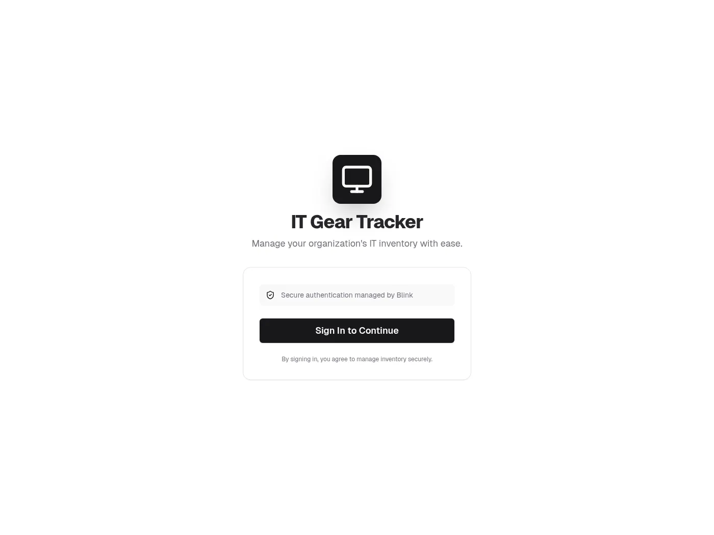IT Gear Tracker