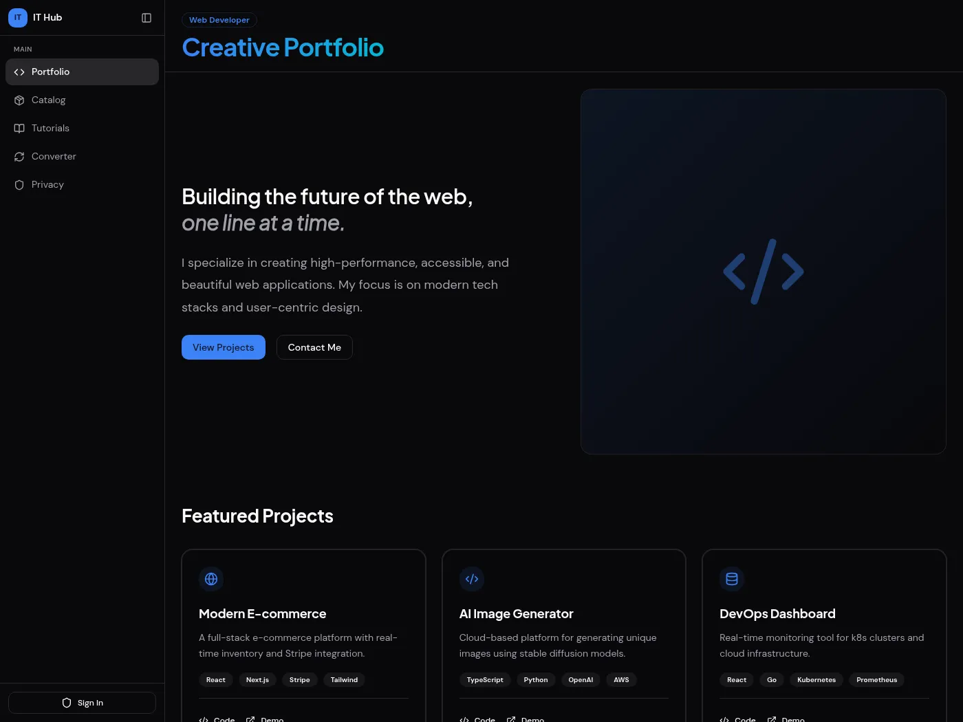 IT Portfolio Hub