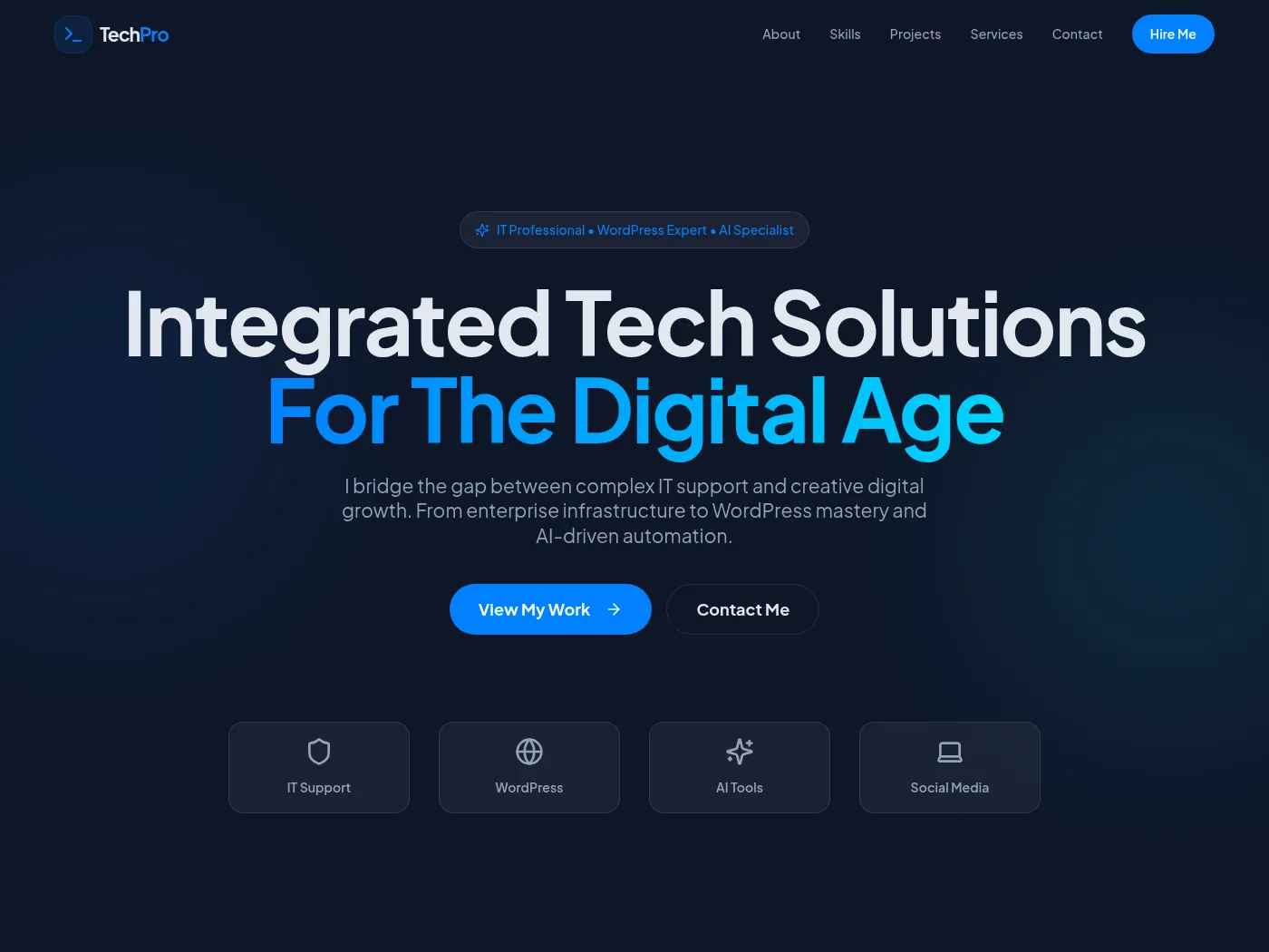 TechPro Portfolio Site