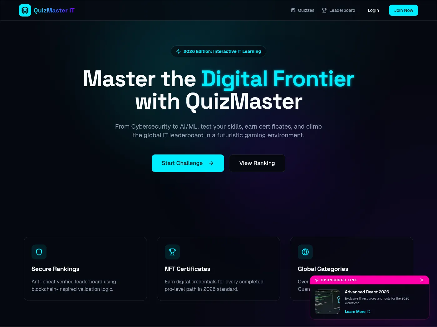 QuizMaster IT Portal