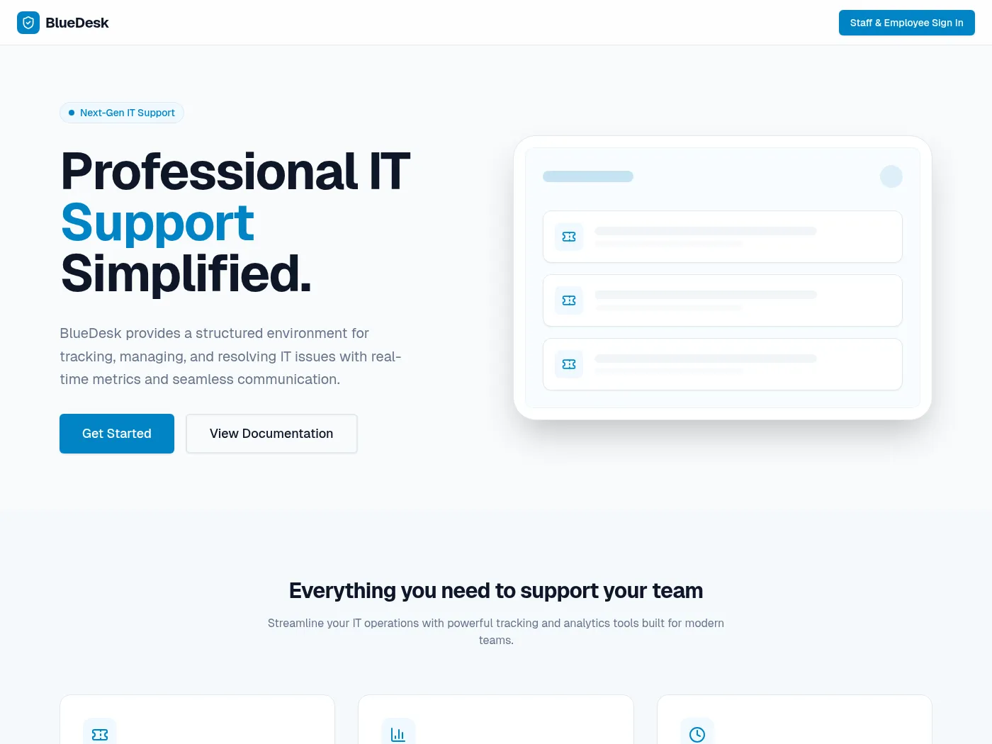 BlueDesk IT Ticket Suite