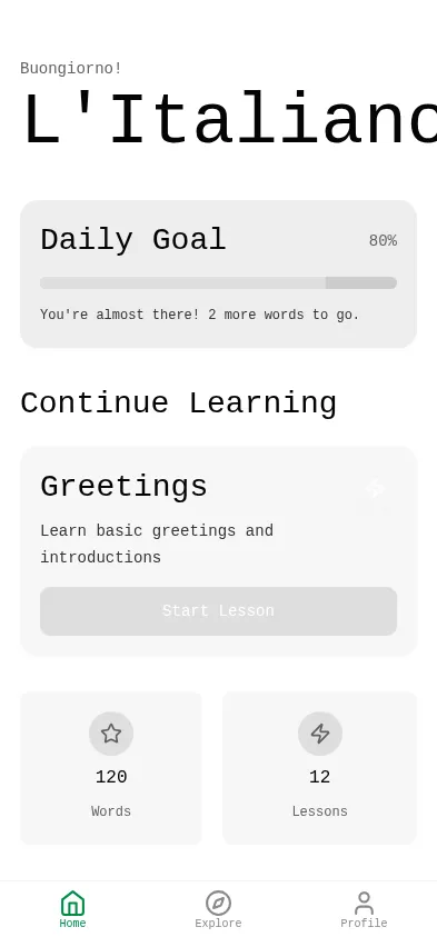 Italian Learner App