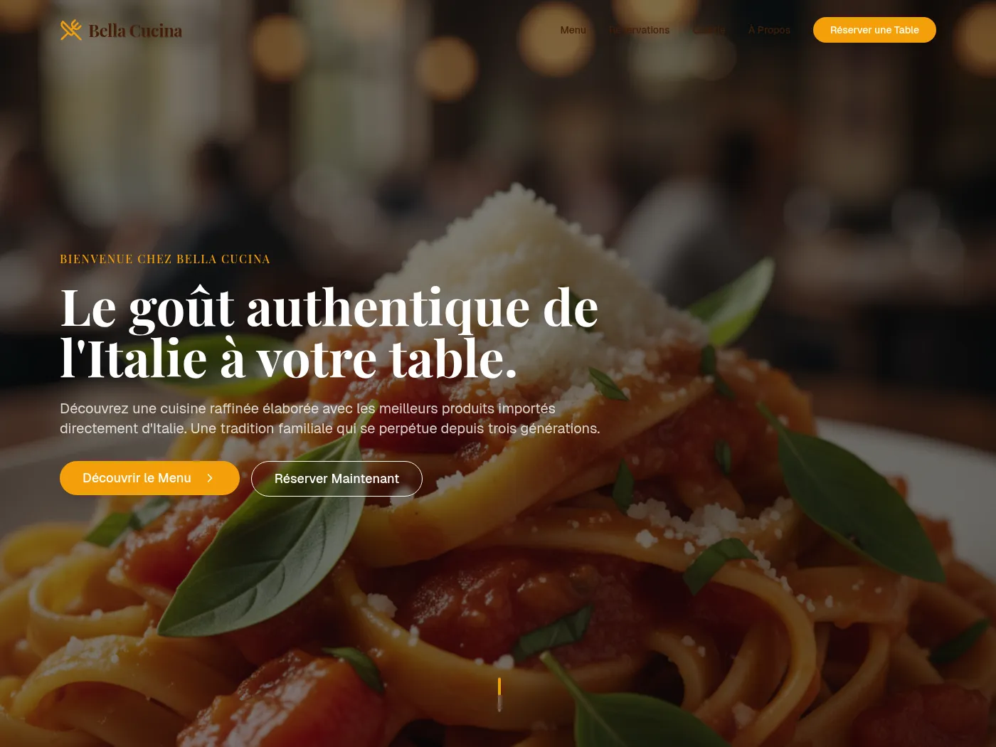 Bella Cucina Website