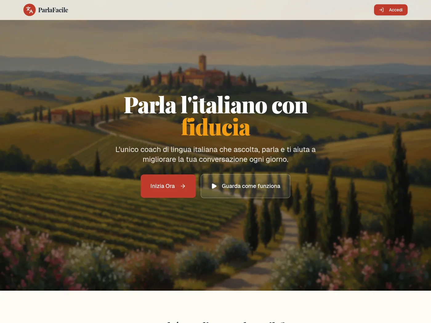 ParlaFacile Italian Coach