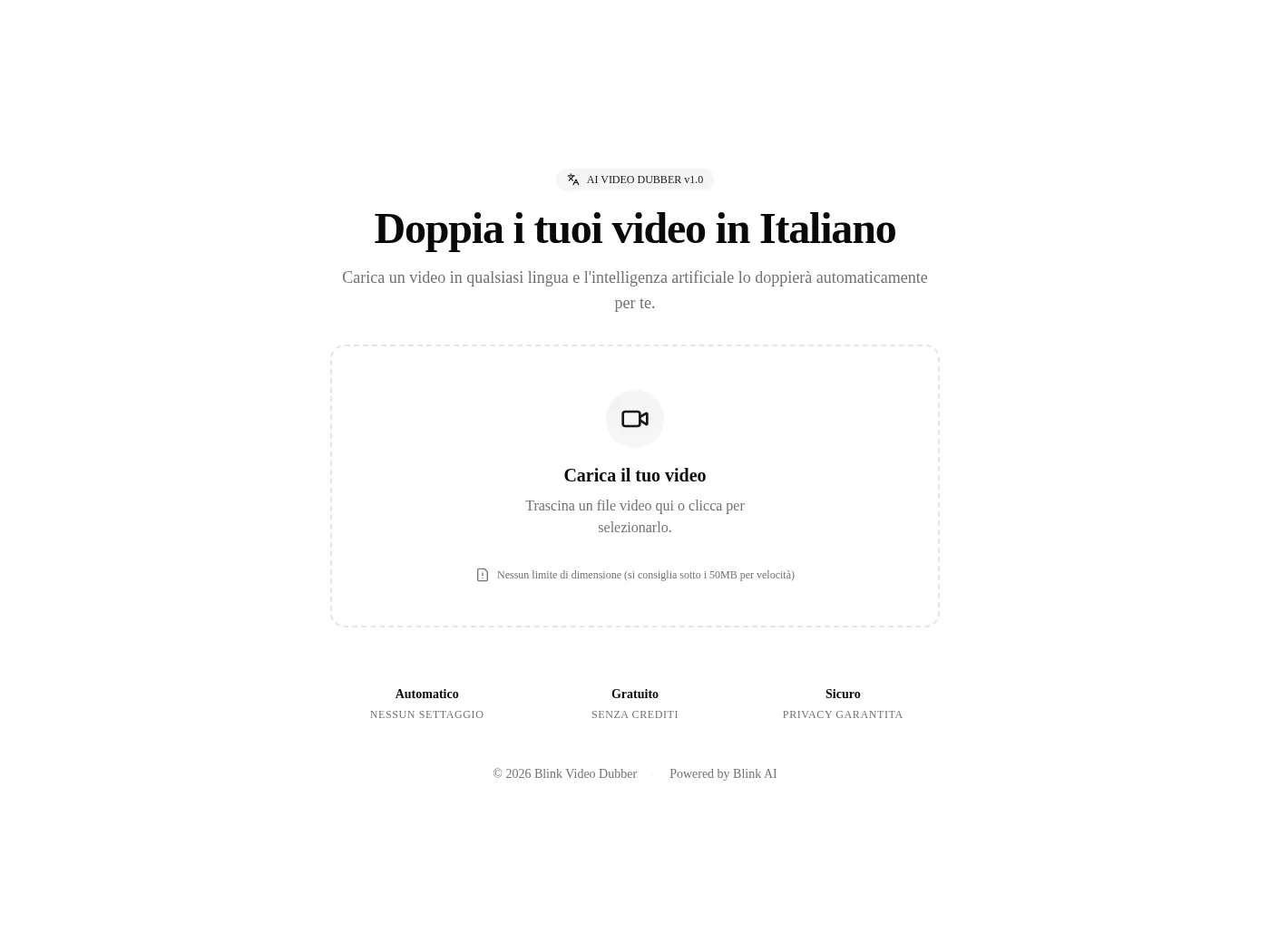 Blink Video Dubber